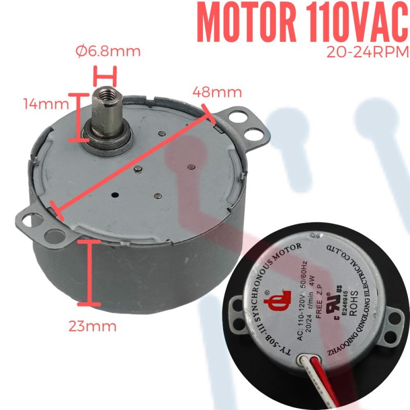 Motor AC 110V 20-24RPM