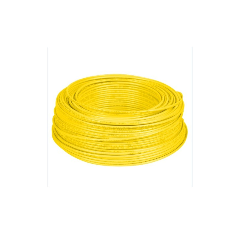 Cable Vehicular AWG 18 Amarillo X Metro - BIGTRONICA