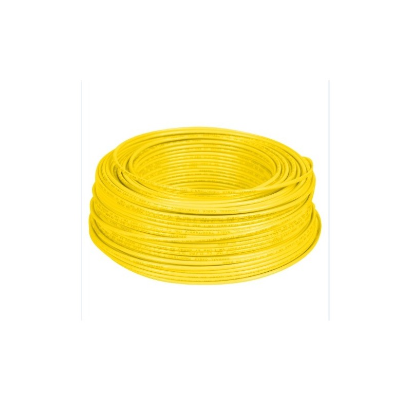 Cable Vehicular AWG 18 Amarillo X Metro - BIGTRONICA