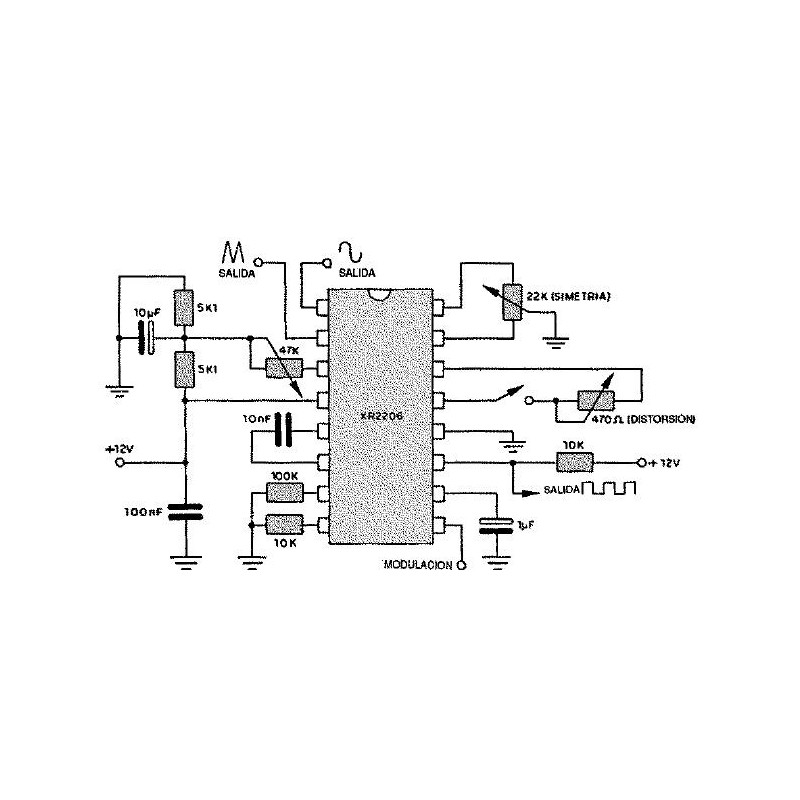 Circuito Integrado XR2206 (Generador de Funciones ) - BIGTRONICA