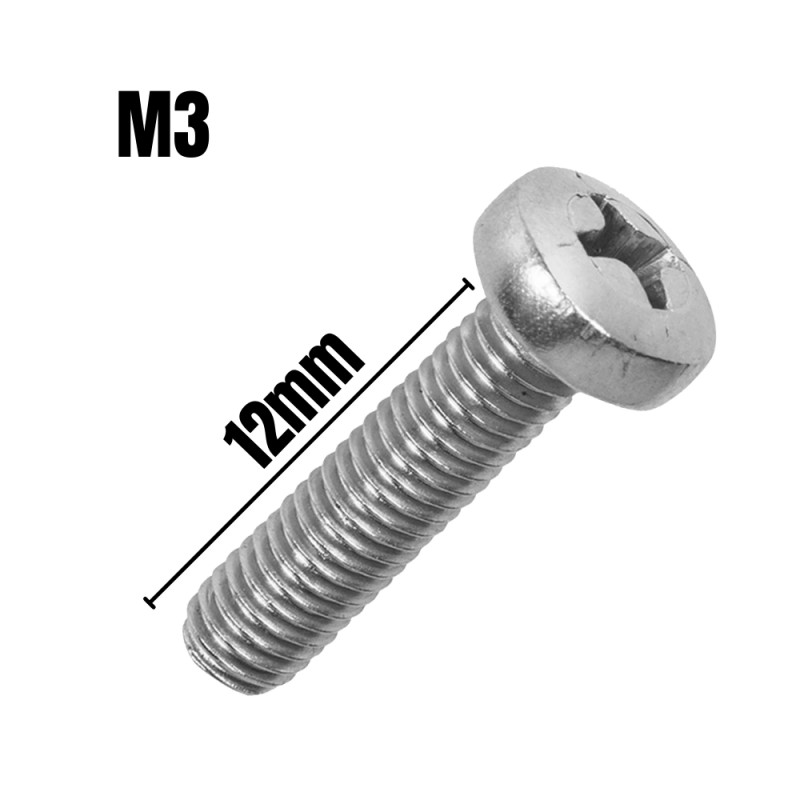 Tornillo Acero Inoxidable M3 12mm (6 Unidades)
