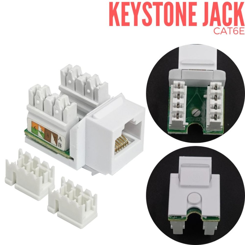 Jack Modular RJ45 CAT6E Blanco