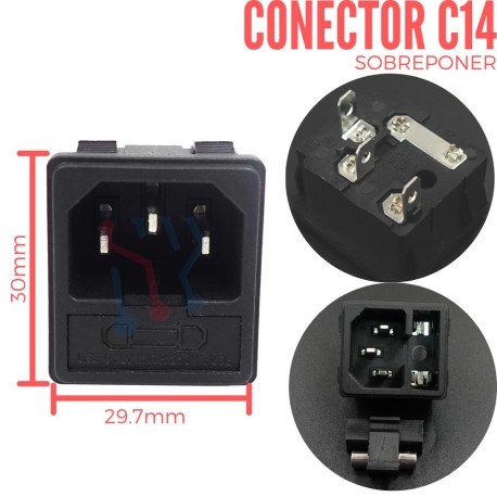 Conector de Poder C14 con Portafusible